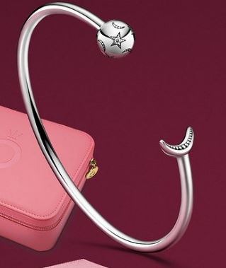 Pandora Moon & Stars open bangle , Women's Fashion, Jewelry ...