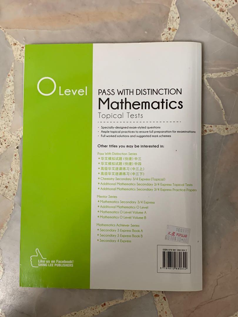 Pass with distinction math, Hobbies & Toys, Books & Magazines, Assessment Books on Carousell