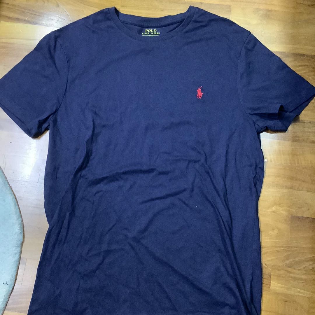 Polo Ralph Lauren navy tee, Men's Fashion, Tops & Sets, Tshirts & Polo Shirts on Carousell