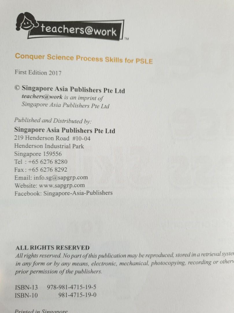 PSLE conquer science process skills, Hobbies & Toys, Books & Magazines ...