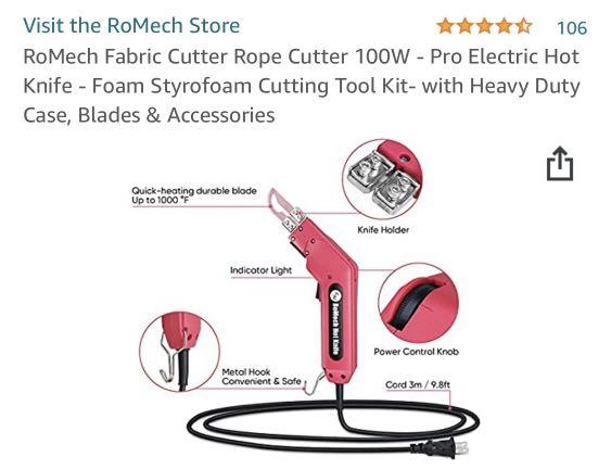 RoMech Fabric Cutter Rope Cutter 100W - Pro Electric Hot Knife - Foam ...