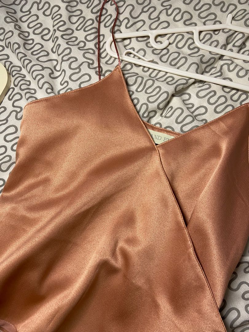 Satin top, Women's Fashion, Tops, Blouses on Carousell