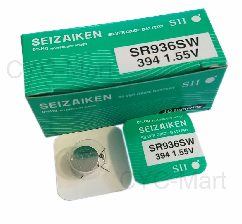 5 x Seizaiken (Seiko 精工) SR936SW SR936 394 Silver Oxide watch battery ...