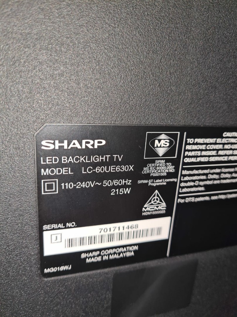 Sharp 60 in Android 4K UHD Smart TV, TV & Home Appliances, TV ...