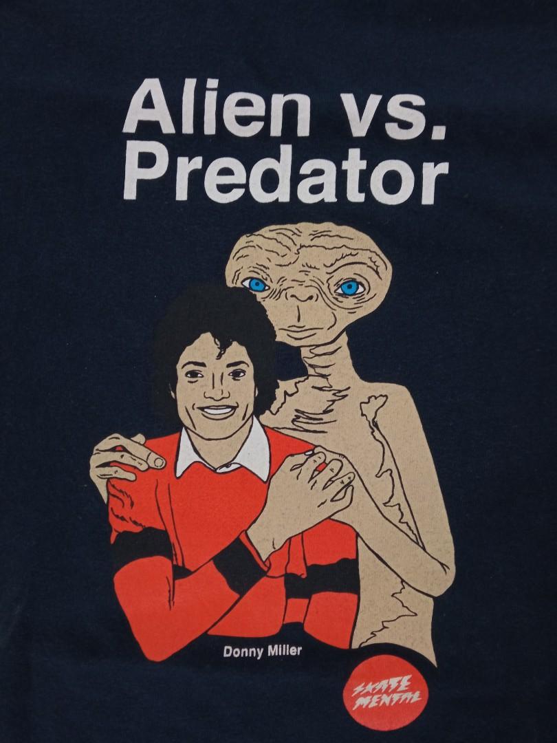 Skatemental Alien vs Predator t shirt, Men's Fashion, Tops & Sets ...
