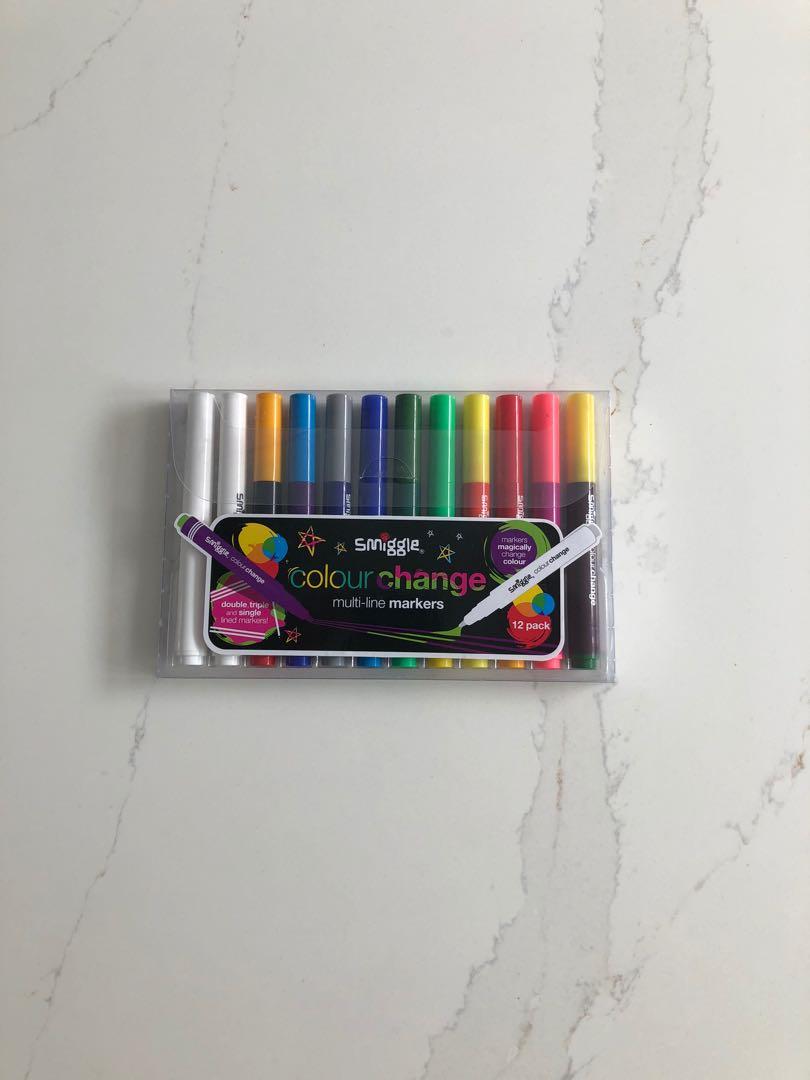 Smiggle Colour Change Multi-line Markers, Hobbies & Toys, Stationery ...