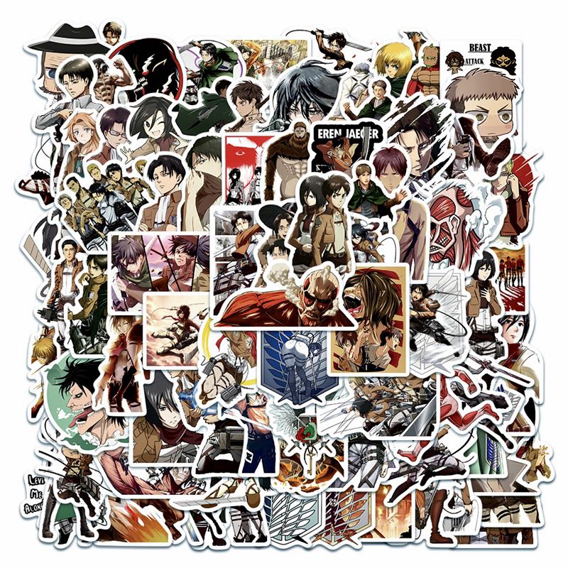 (Stickers) 50pc Attack On Titan Japanese Anime Manga Battle Of Heaven ...