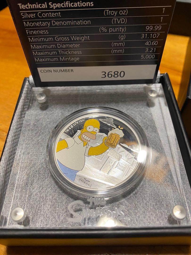The simpsons silver coins collection 阿森一族精鑄幣一套, 興趣及遊戲, 玩具 & 遊戲類 - Carousell