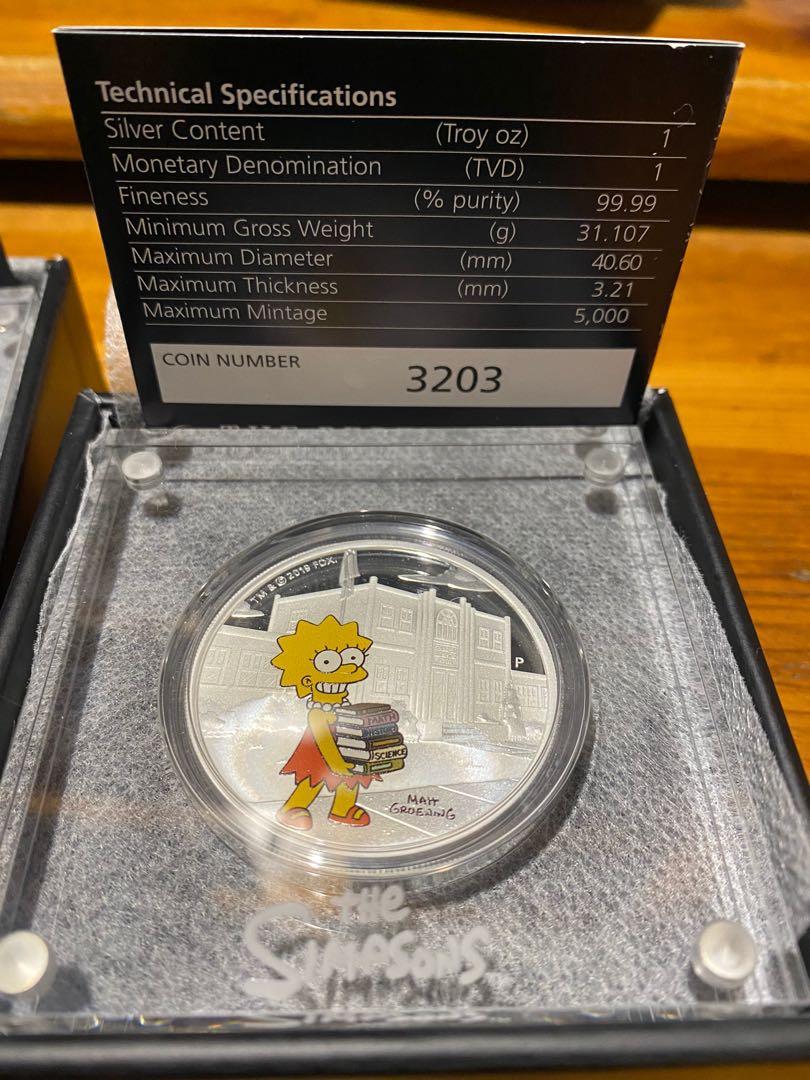 The simpsons silver coins collection 阿森一族精鑄幣一套, 興趣及遊戲, 玩具 & 遊戲類 - Carousell