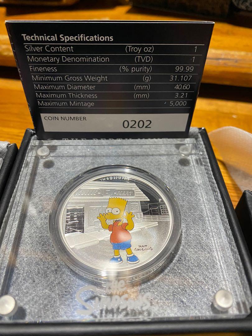 The simpsons silver coins collection 阿森一族精鑄幣一套, 興趣及遊戲, 玩具 & 遊戲類 - Carousell