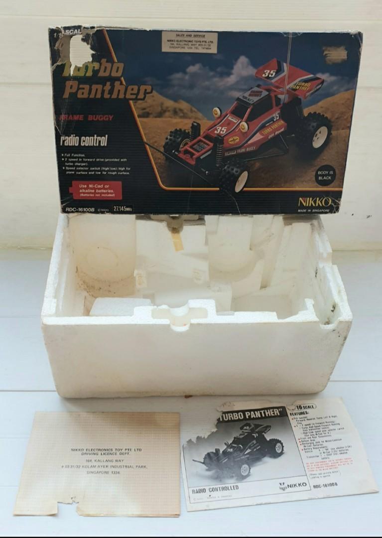 vintage nikko turbo panther Black rc remote control car buggy, Hobbies ...