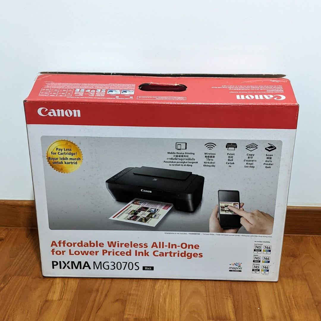 Canon Pixma MG3070S Wireless All-in-One Printer, Computers & Tech ...