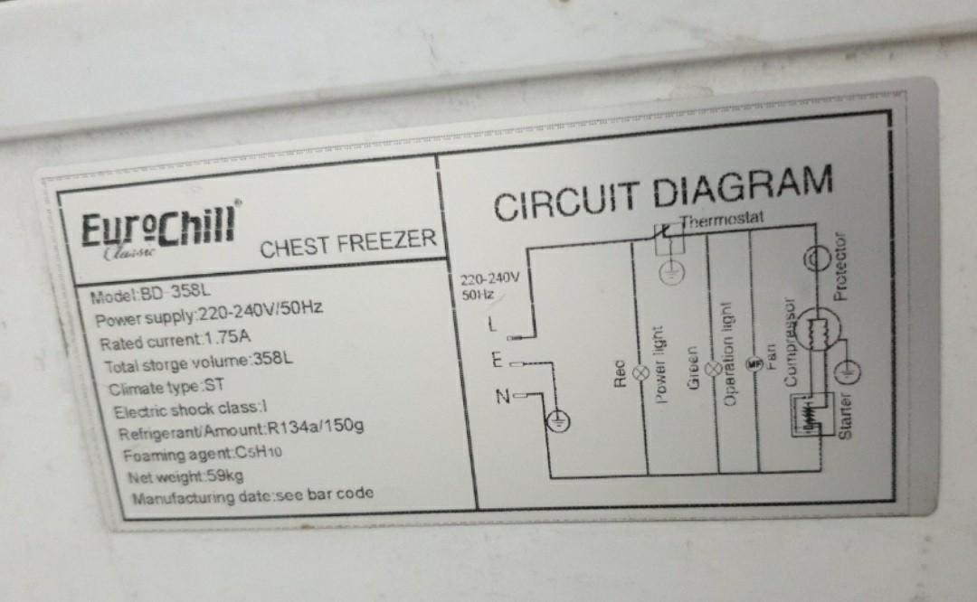 Eurochill Chest Freezer, TV & Home Appliances, Kitchen Appliances ...