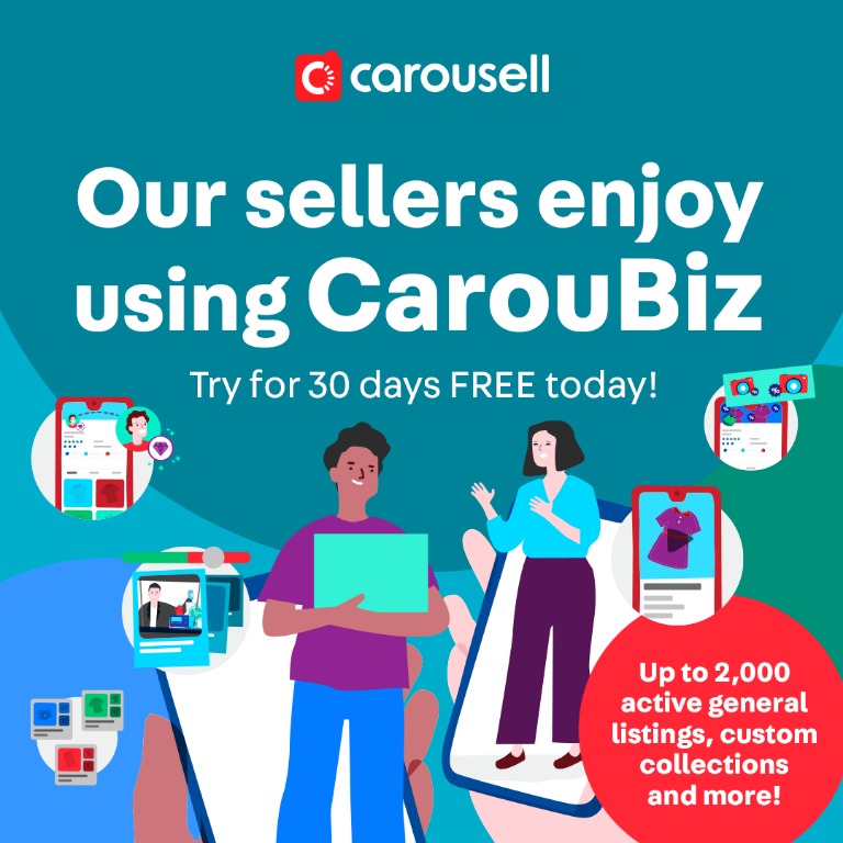 [FREE 30-day trial] Our sellers enjoy using CarouBiz, Announcements on Carousell