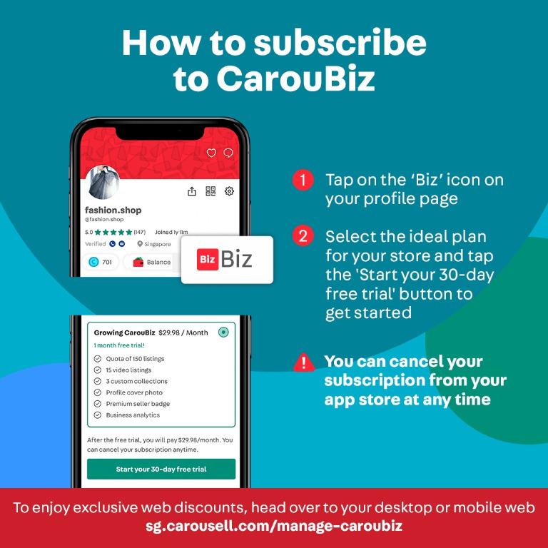 [FREE 30-day trial] Our sellers enjoy using CarouBiz, Announcements on Carousell