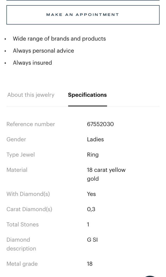 GASSAN 121 diamond ring, Luxury, Accessories, Others on Carousell