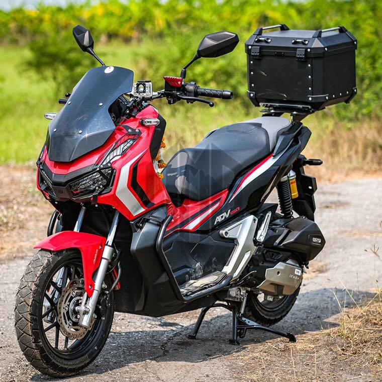 Honda Adv150 heavy duty rack 45L 55L box, Motorcycles, Motorcycle ...