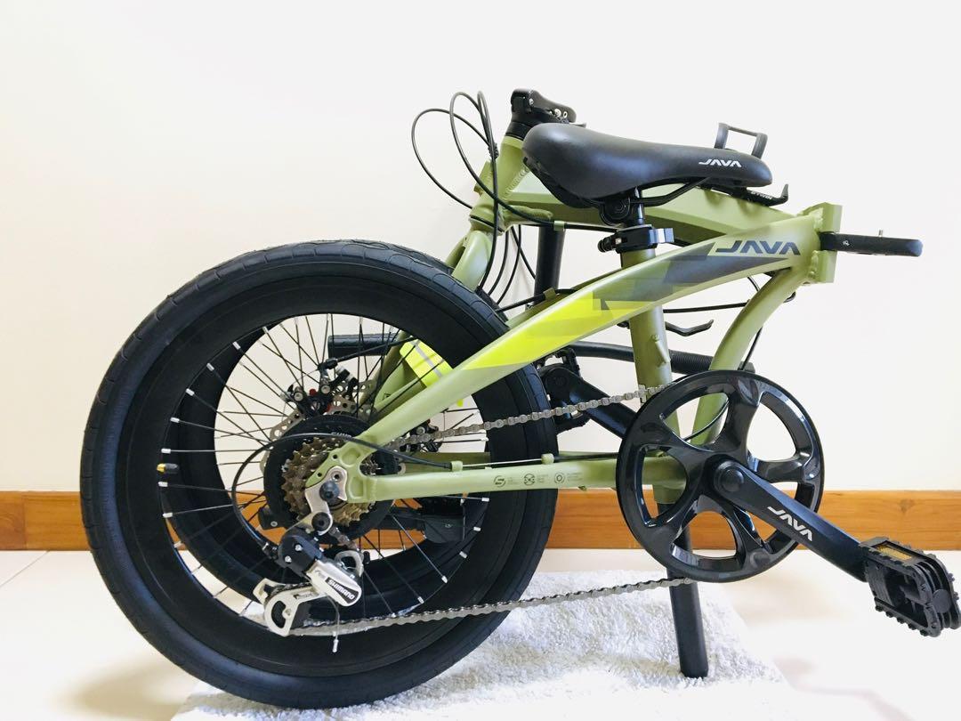 Java Zelo folding bike olive green, Sports Equipment, Bicycles & Parts ...
