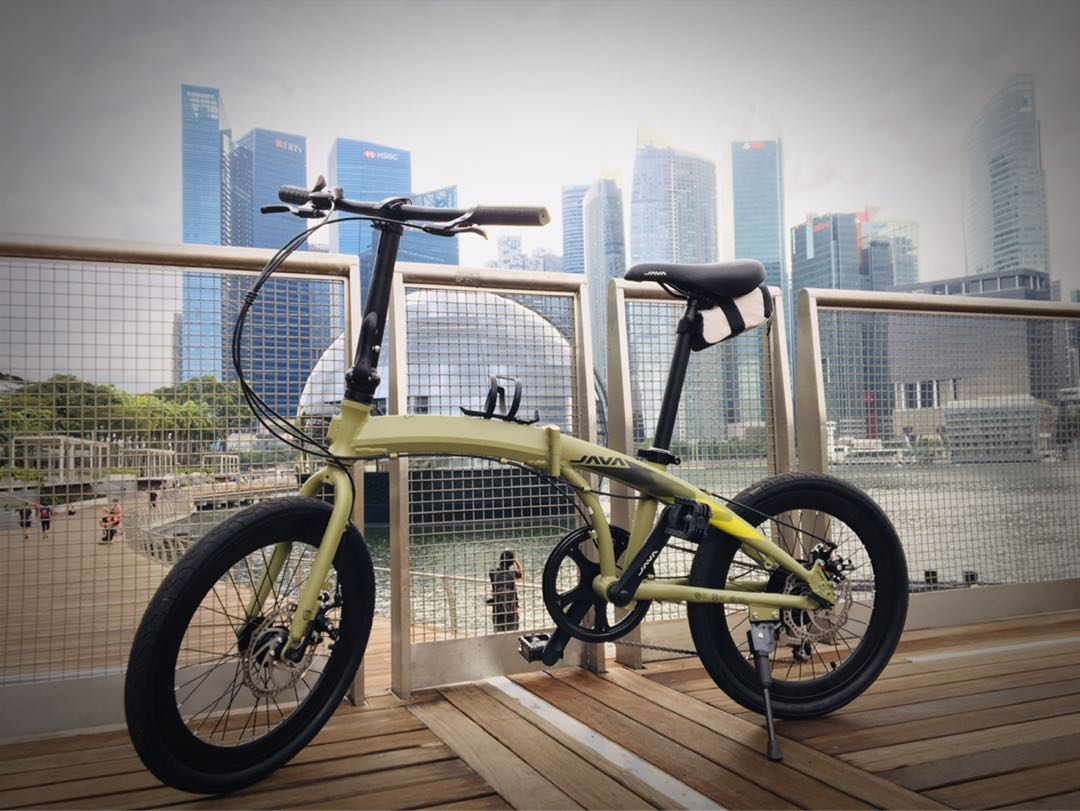 Java Zelo folding bike olive green, Sports Equipment, Bicycles & Parts ...
