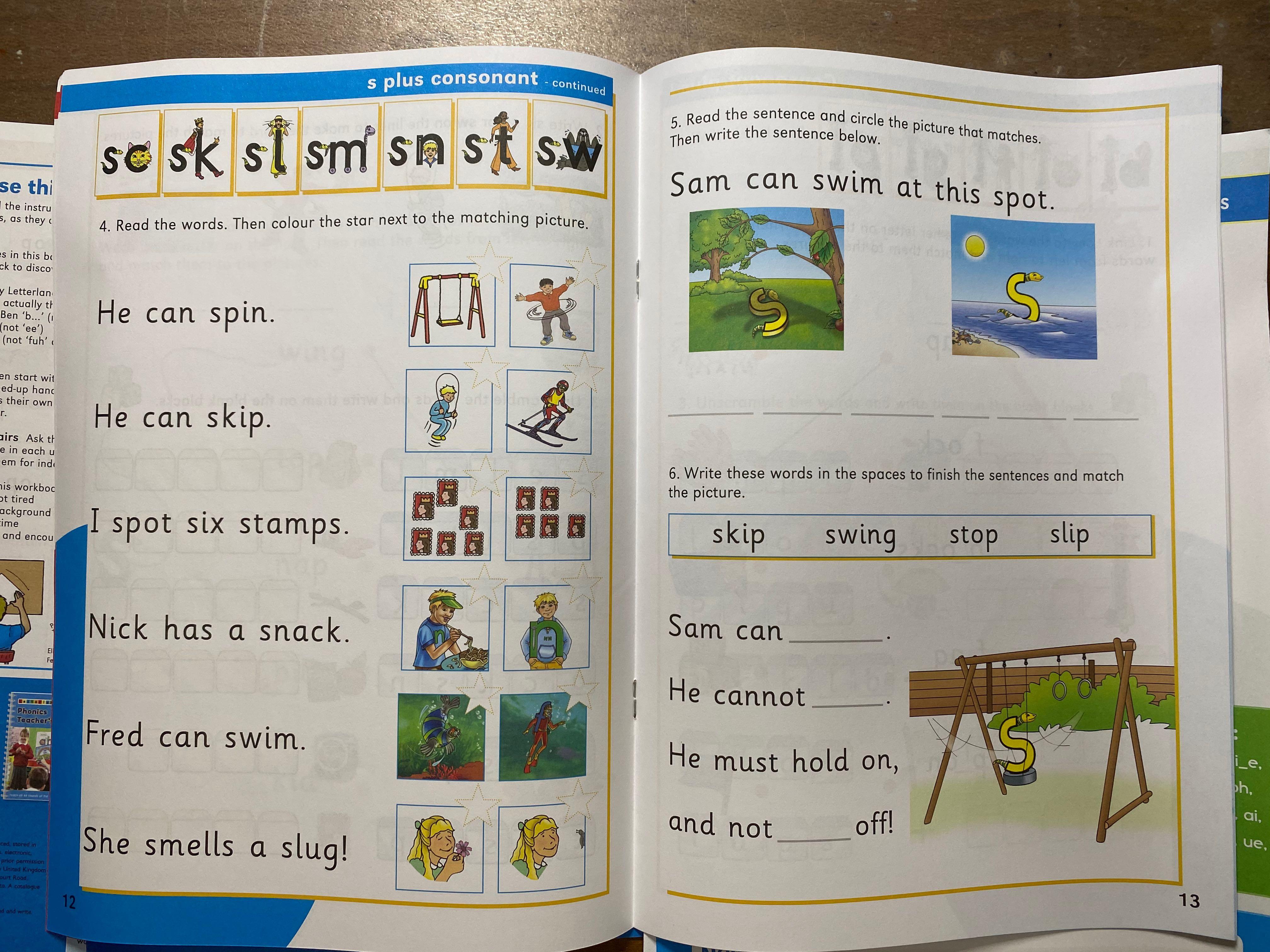 Letterland Phonics Workbook (Book 1-6), Hobbies & Toys, Books ...