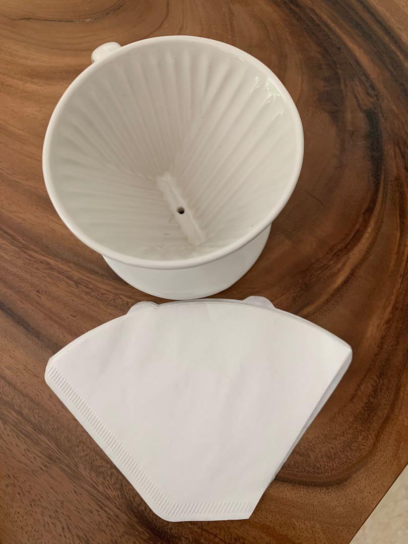 Muji V60 Ceramic Dripper with Filters, Furniture & Home Living ...