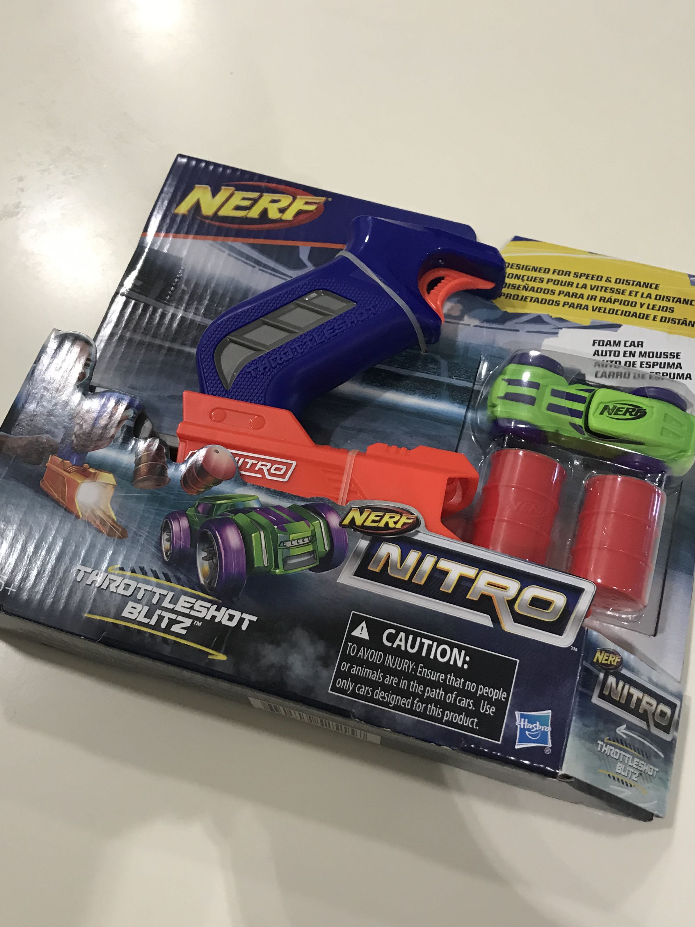 Nerf Nitro Throttleshot Blitz + 3-Pack Car, Hobbies & Toys, Toys ...