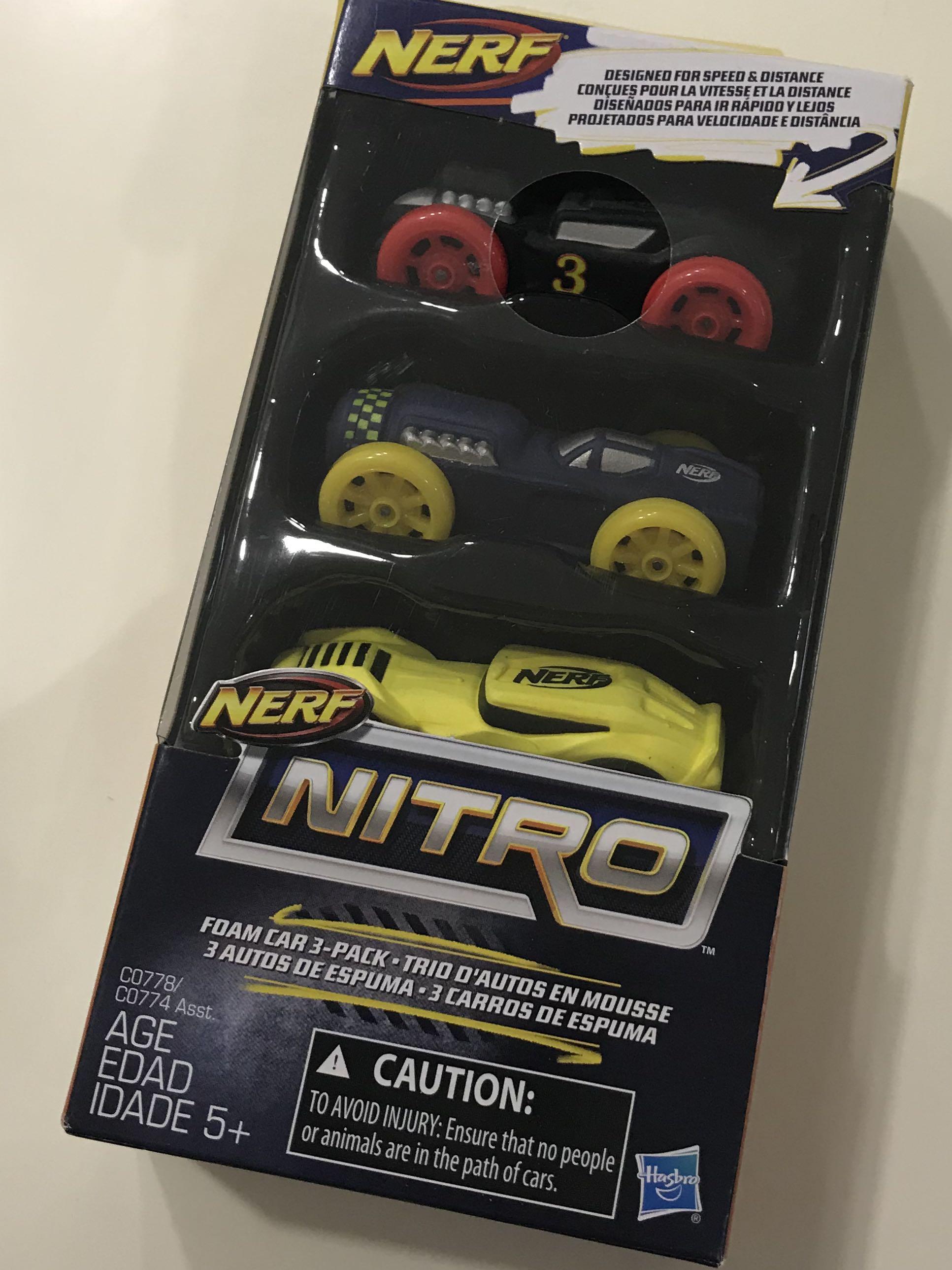 Nerf Nitro Throttleshot Blitz + 3-Pack Car, Hobbies & Toys, Toys ...