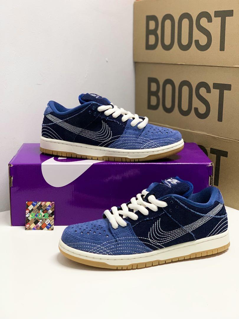 Nike SB dunk low sashiko, Men's Fashion, Footwear, Sneakers on Carousell