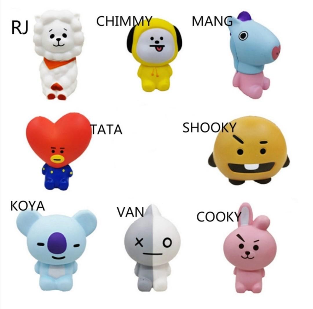 Pre-order BTS BT21 squishies, Hobbies & Toys, Toys & Games on Carousell