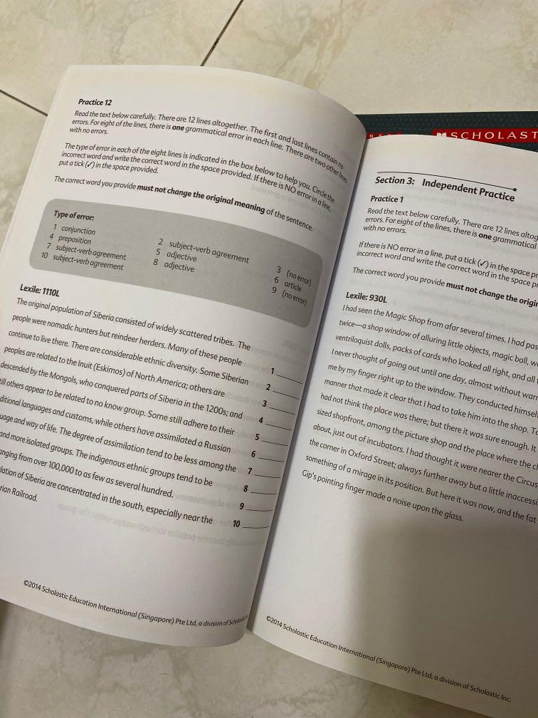 Sec 1 English editing (scholastic), Hobbies & Toys, Books & Magazines ...