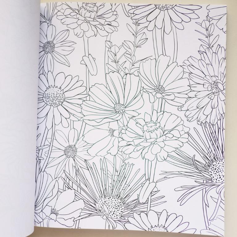 Stress Less Coloring - Flower Patterns: 100+ Coloring Pages for Peace ...