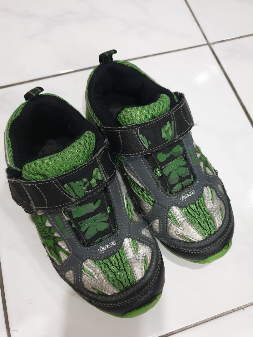 Stride Ride Marvel Avengers Hulk Shoes, Babies & Kids, Babies & Kids ...