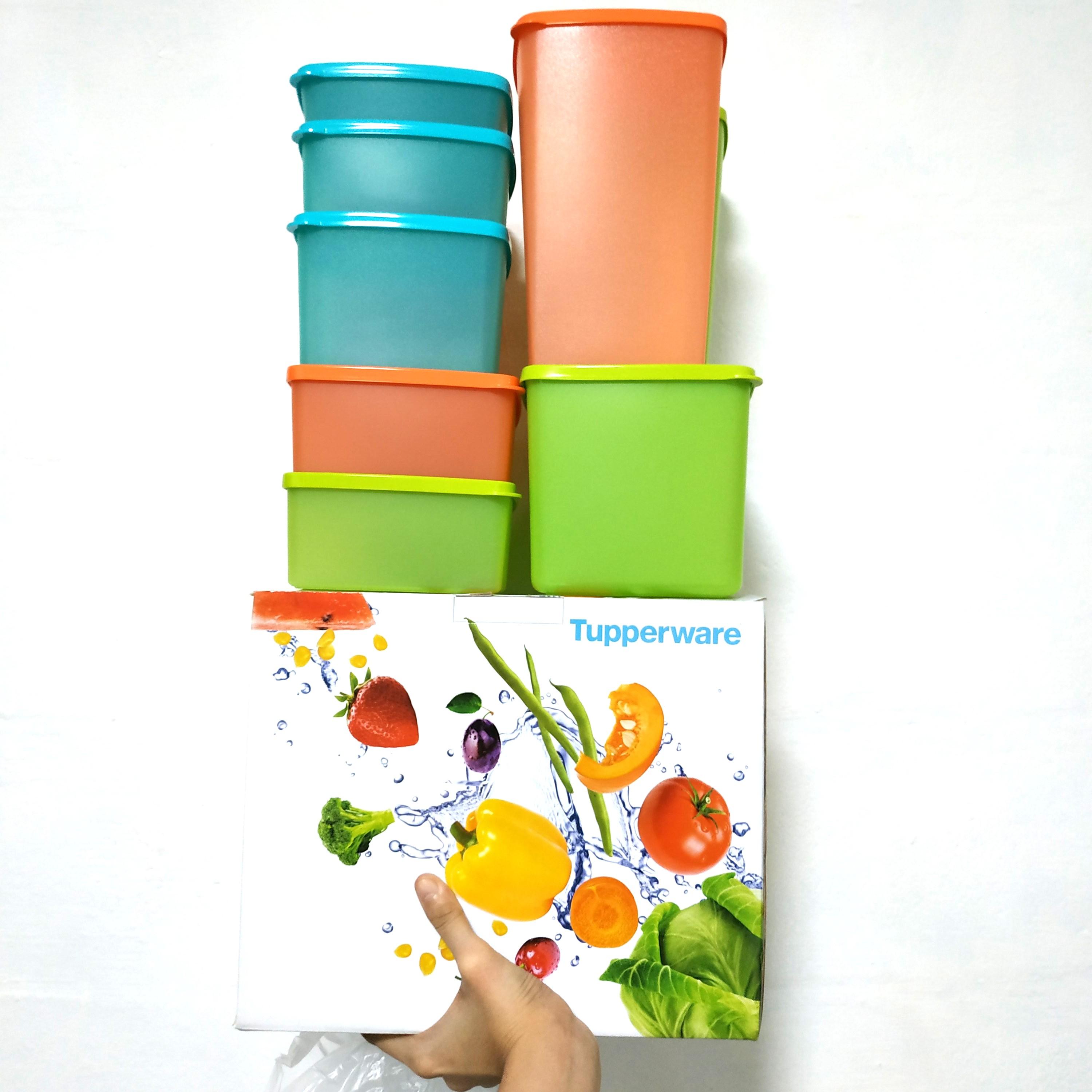 Tupperware Fridge Fresh Rectangular Container Box Gift Box Set of 11 ...