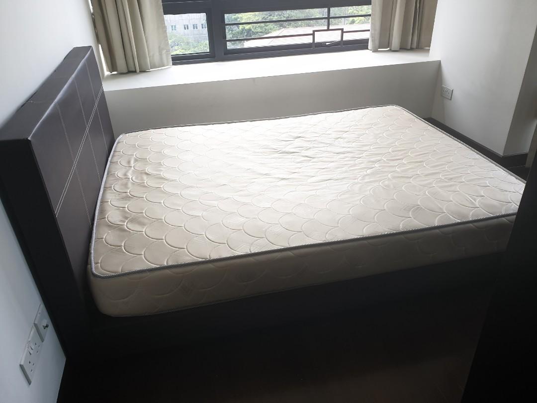 Used queen size bed, Furniture & Home Living, Furniture, Bed Frames ...