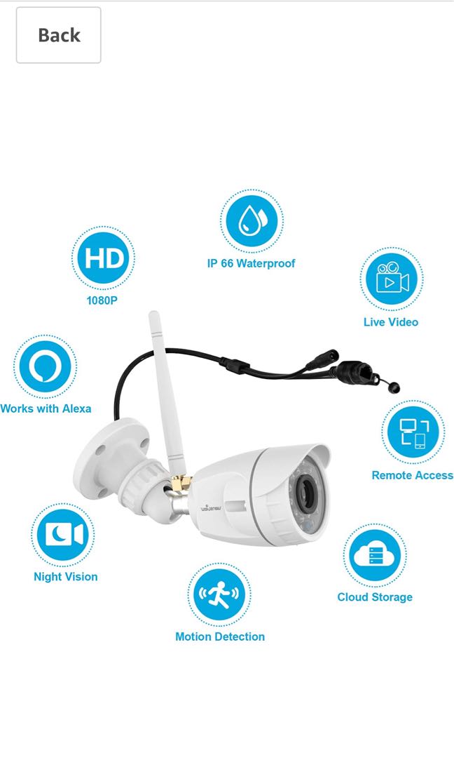 Wansview w4 1080p security camera, Furniture & Home Living, Security ...