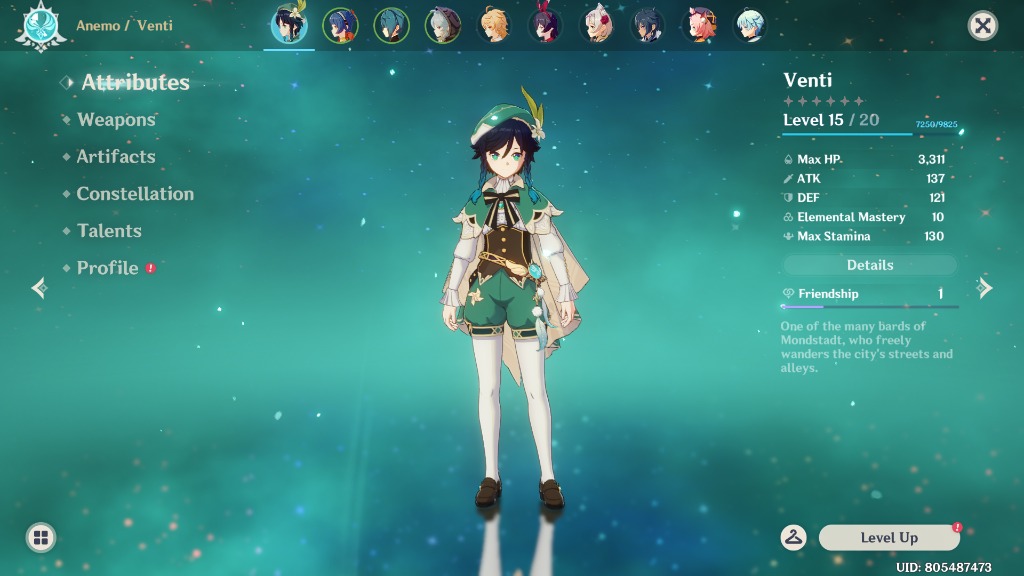 AR 12 - VENTI + FRIENDS (GENSHIN IMPACT - ASIA SERVER), Video Gaming ...