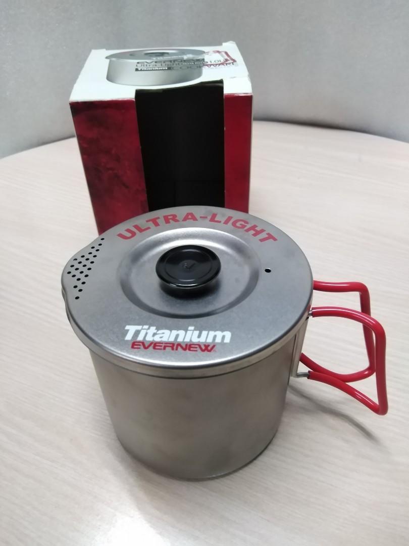 Evernew Ultra-Light Titanium Pasta Pot Cookware, 1 Liter, Made in Japan ...