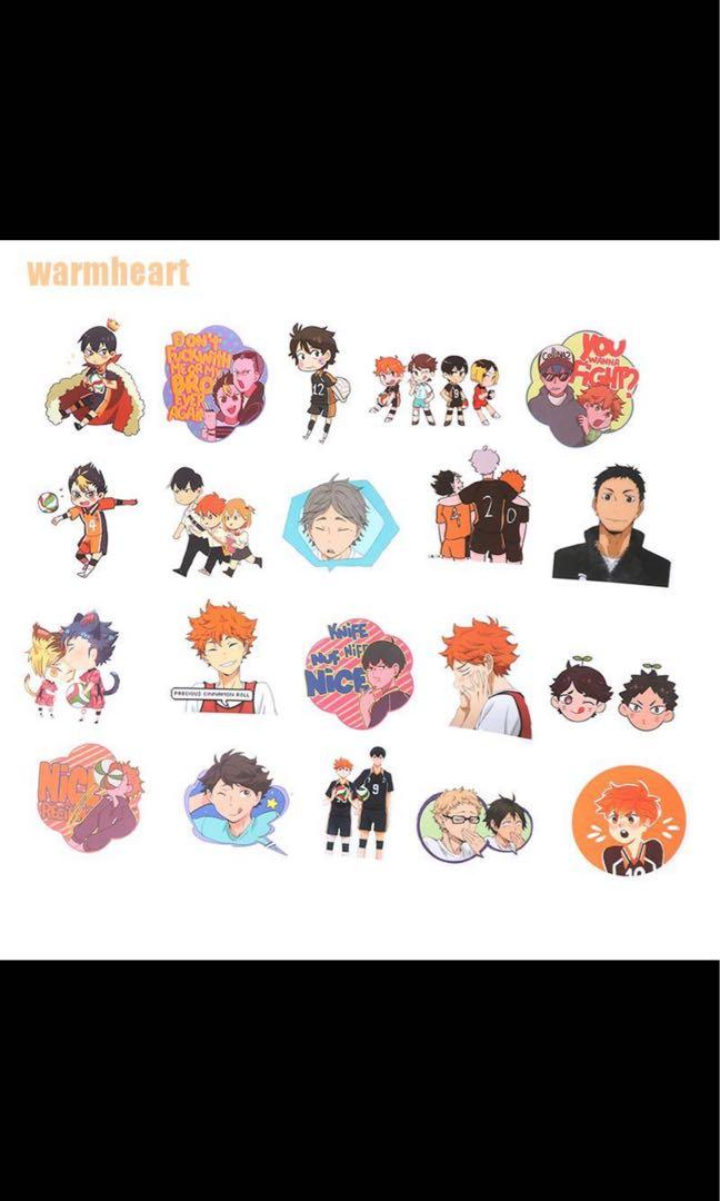 haikyuu sticker pack! 50pcs, Hobbies & Toys, Stationery & Craft ...