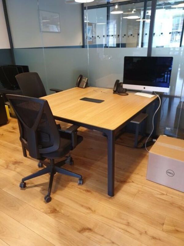 Ikea Bekant Conference Table 1.4m x 1.4m, Furniture & Home Living ...