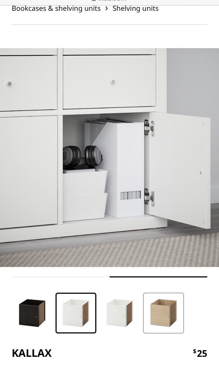 KALLAX Insert with Door (Brand new in Packaging) x 2, Furniture & Home ...