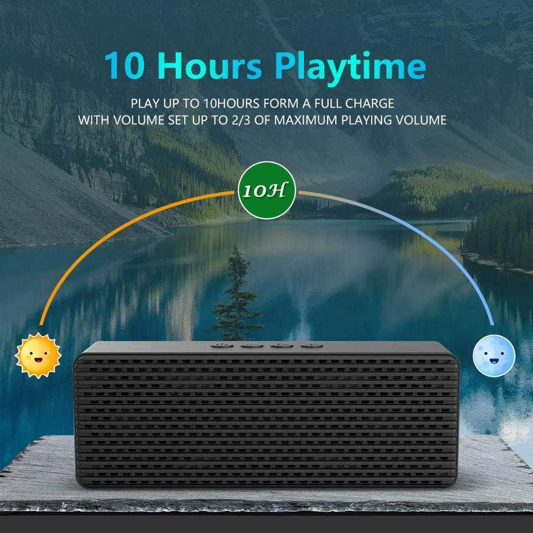 LENRUE A12 Bluetooth Speakers, Portable Wireless Speaker with Stereo ...