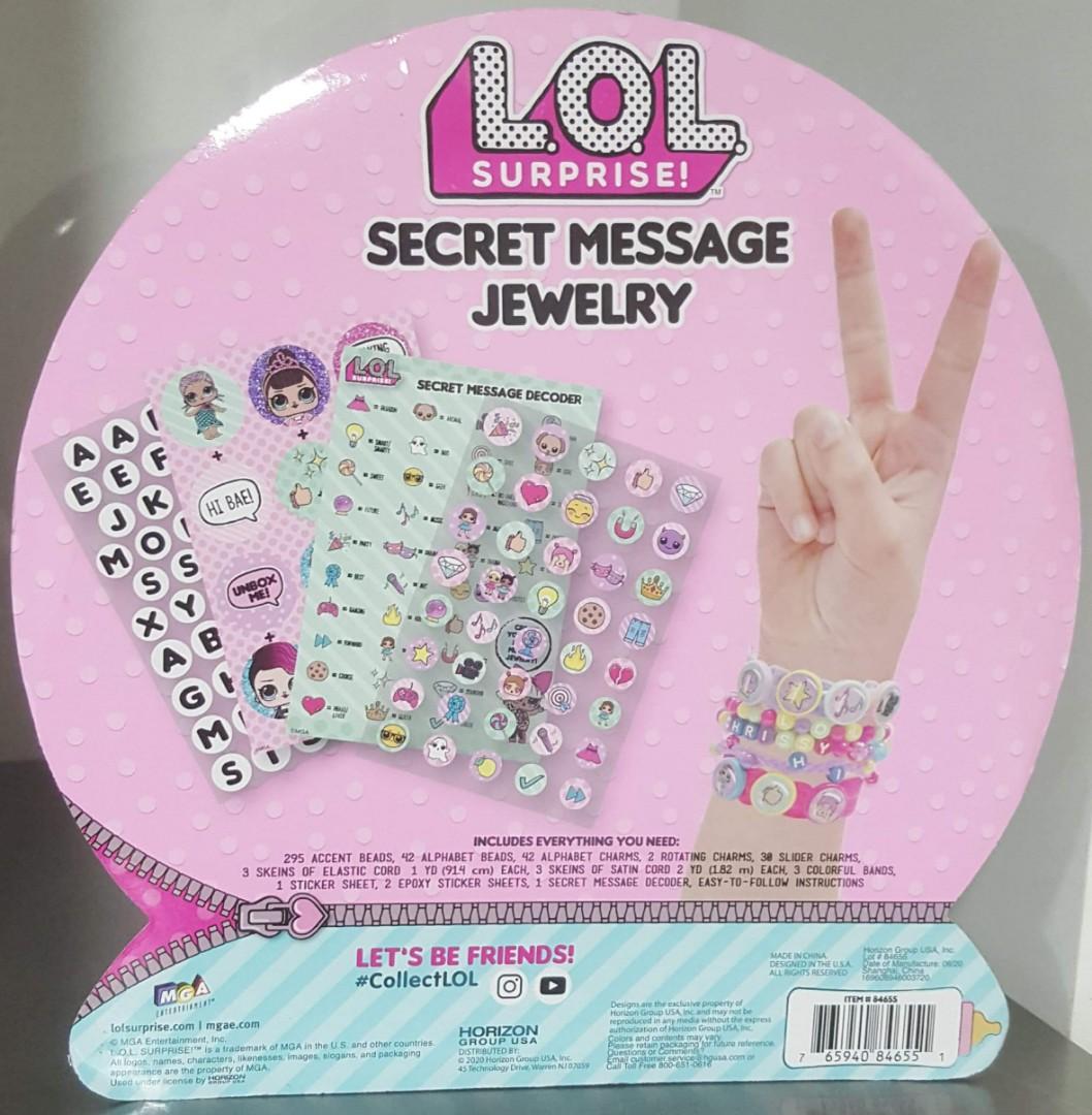 L.O.L. Surprise! Secret Message Jewelry (Authentic), Babies & Kids ...
