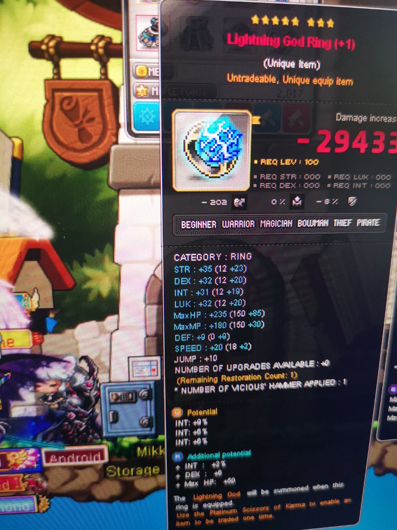 Maplesea aquila lightning god ring, Video Gaming, Gaming Accessories ...