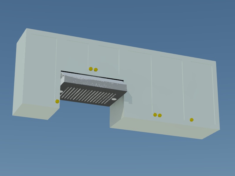 Modular kitchen hanging Cabinet & range hood ,Customized, Furniture ...