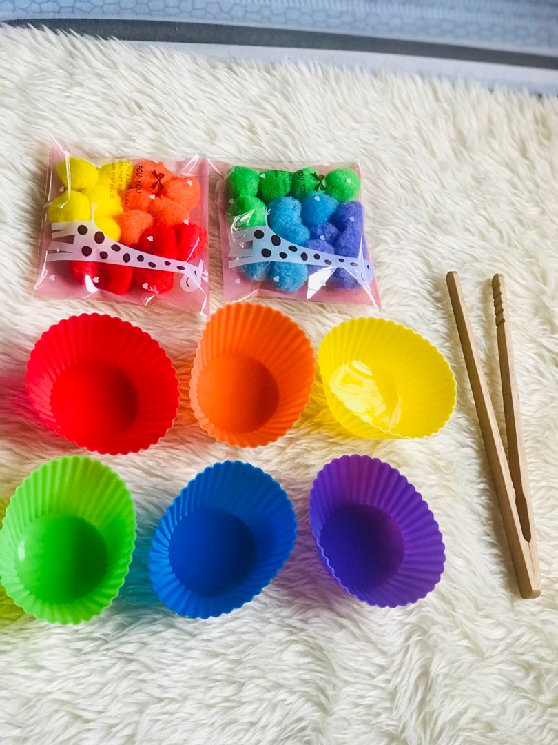 Montessori Color Sorting Game, Hobbies & Toys, Toys & Games on Carousell