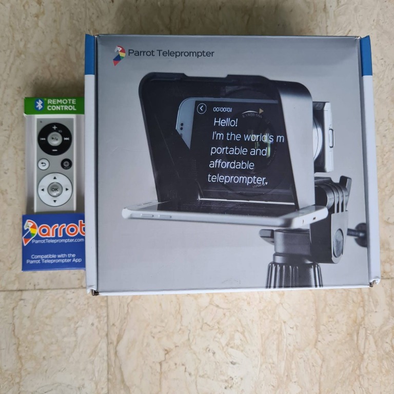 Padcaster Parrot Smartphone Teleprompter + Parrot Teleprompter Remote ...