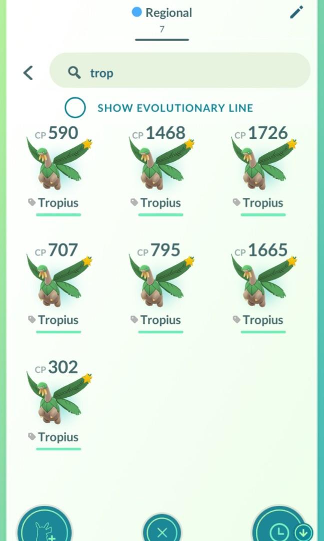 Pokemon Go Tropius (Regional Pokemon), Video Gaming, Gaming Accessories ...