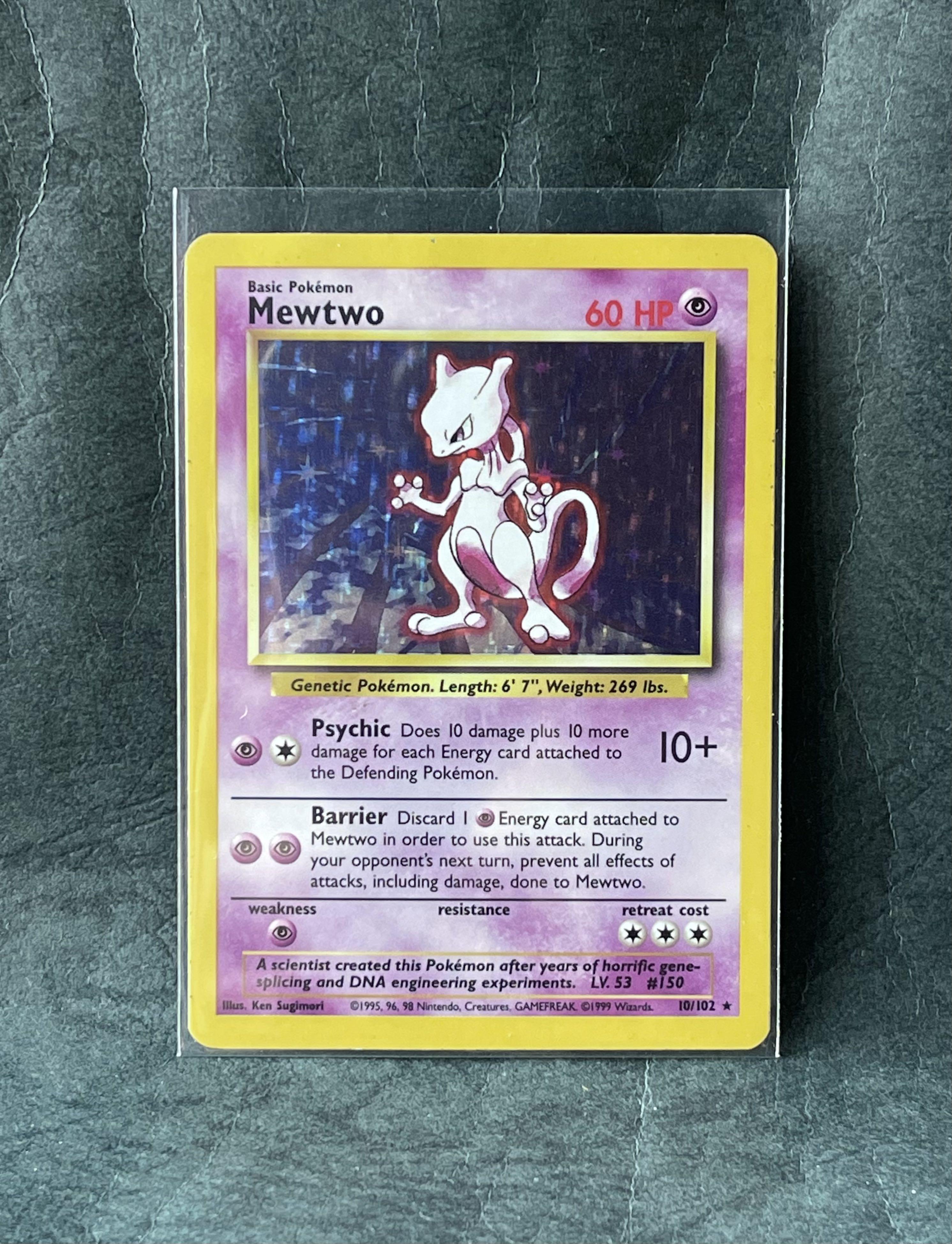 Pokemon TCG Base Set 10/102 Mewtwo, 興趣及遊戲, 玩具 & 遊戲類 - Carousell