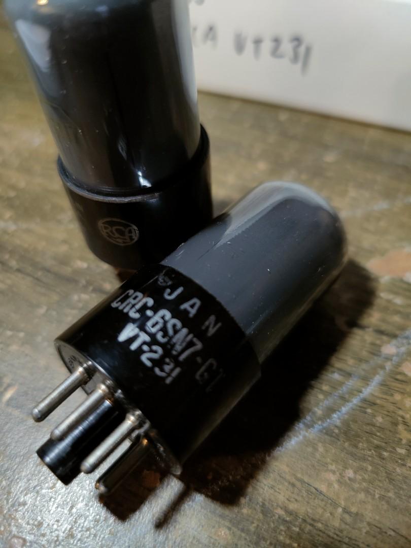 RCA grey glass VT231 6SN7GT, Audio, Portable Audio Accessories on Carousell