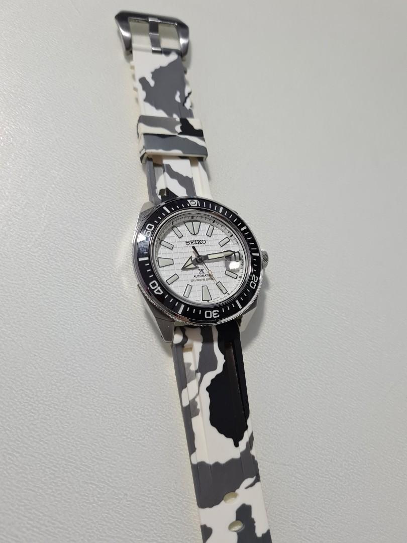Seiko Samurai White Waffle, Luxury, Watches on Carousell